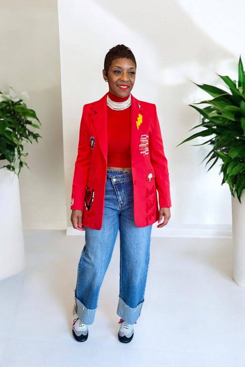 PLAYFUL PATCH BLAZER – Variations Style