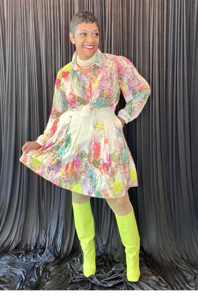 FLORAL AND WATERCOLOR MIX BLOUSE – Variations Style